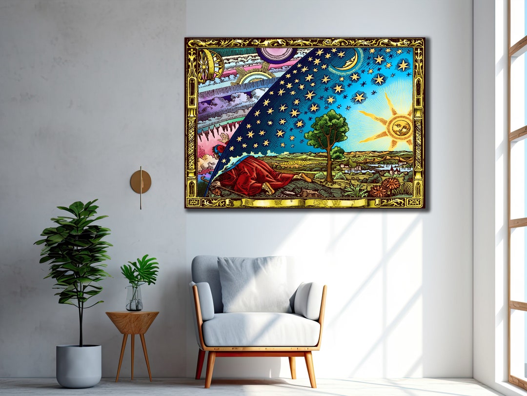 Gravure Flammarion Canvas Print Art, Astronomy Canvas Painting, Famous ...