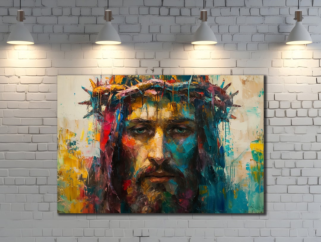 Jesus Canvas Art, Religious Poster, Christianity Wall Decor, Canvas ...