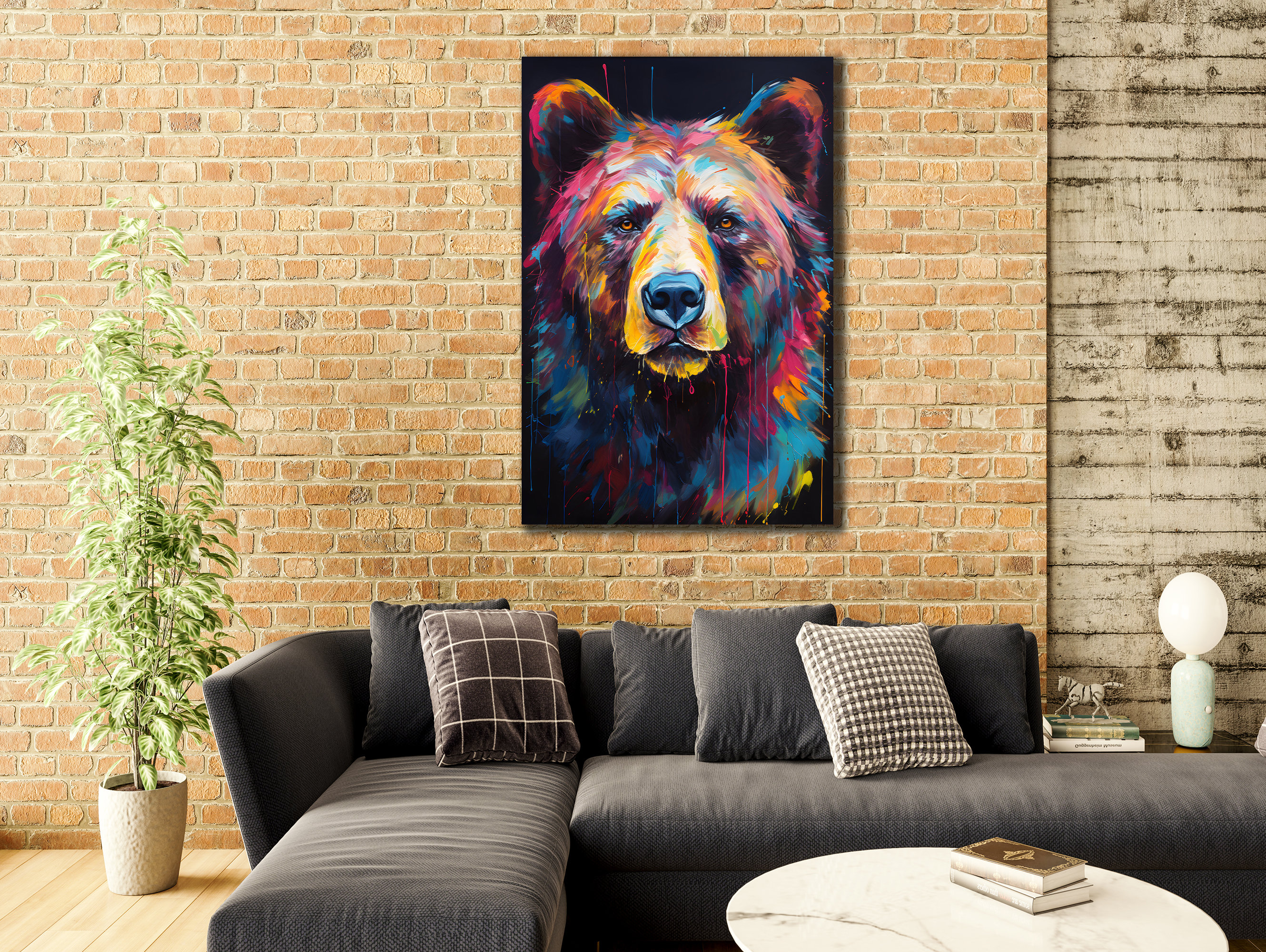 Grizzly Bear Wall Art, Animals Wall Decor, Polar Bear Canvas, Print ...