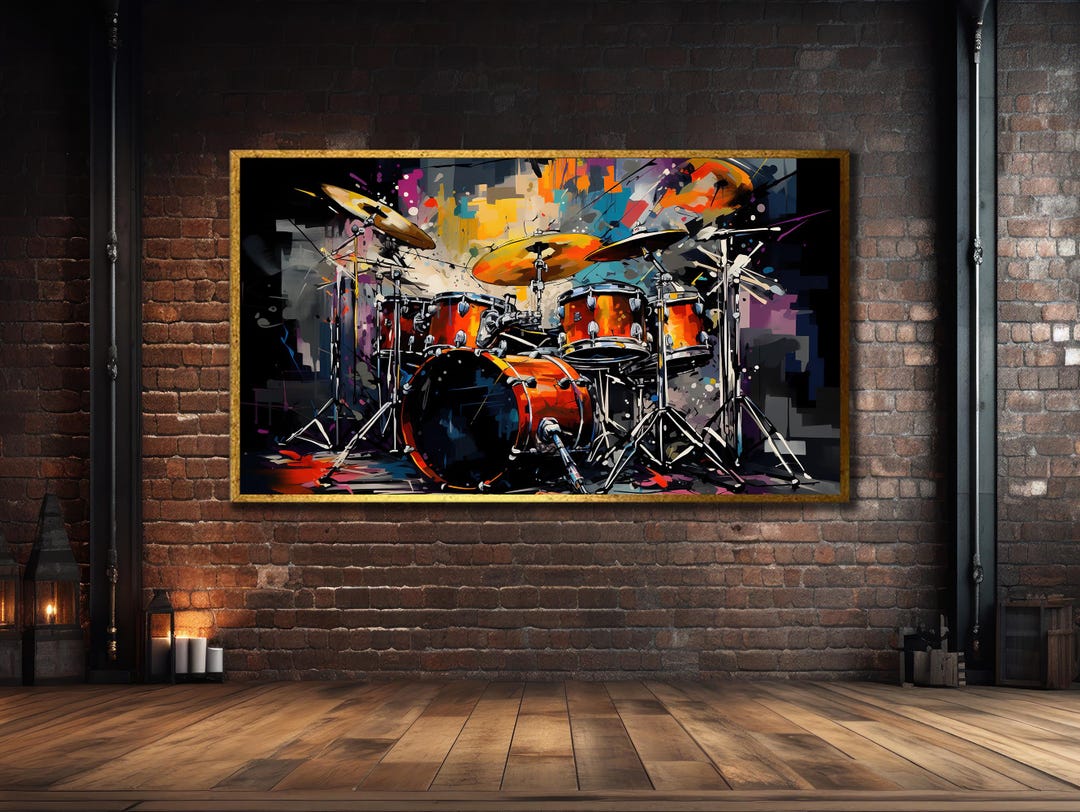 Colorful Drum Set Canvas Print: Musician Wall Art - Etsy