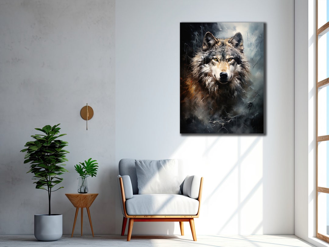 Wolf Canvas Wall Art, Animals Wall Decor, Dining Room Decor, Print ...
