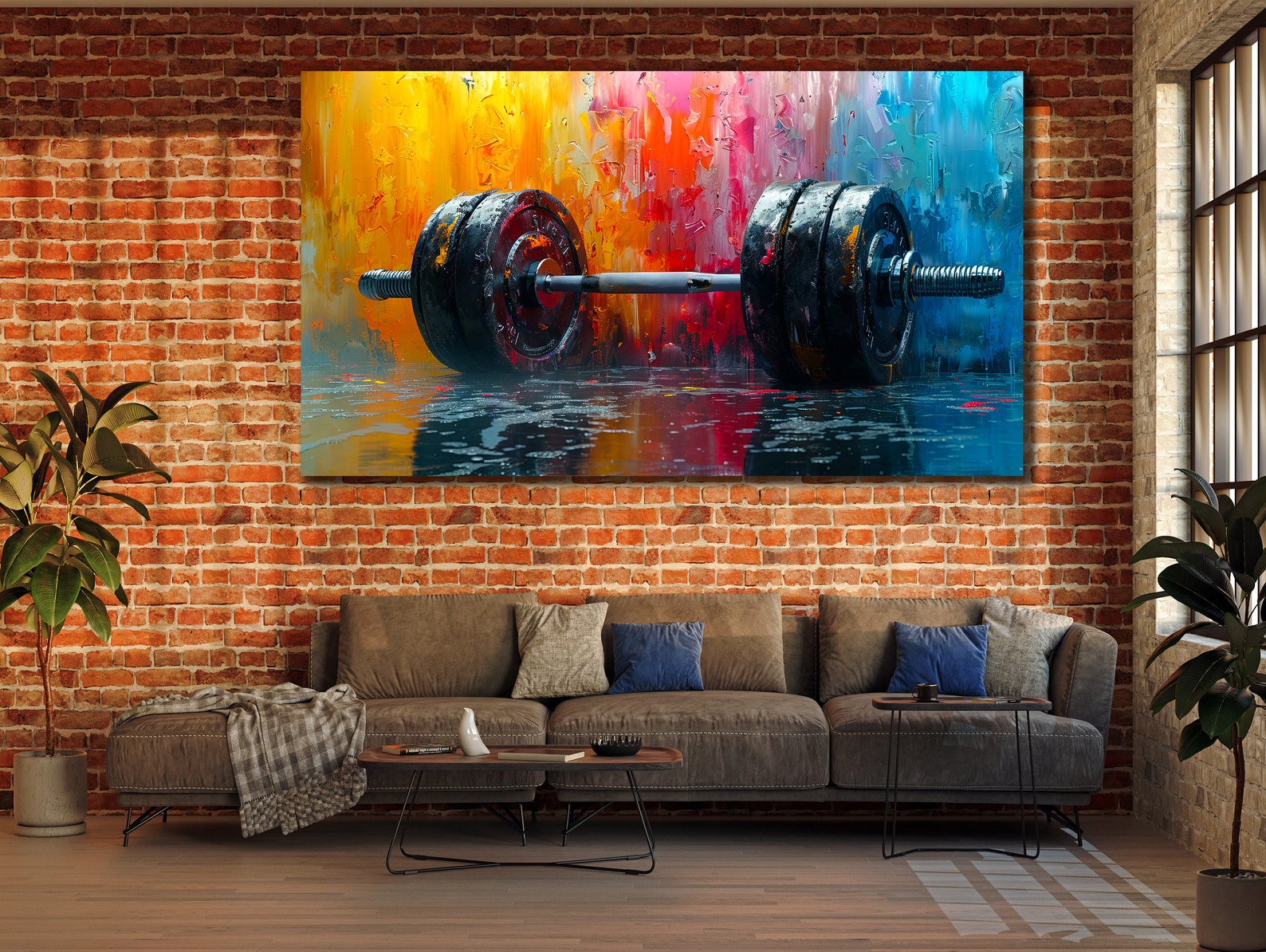 Graffiti Barbell Canvas Print: Gym Wall Art, Fitness Decor - Etsy