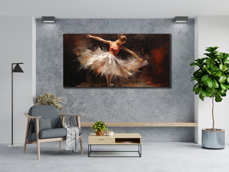 Ballerina Canvas Art Print, Dancer Wall Art, Girl Wall Art Print ...