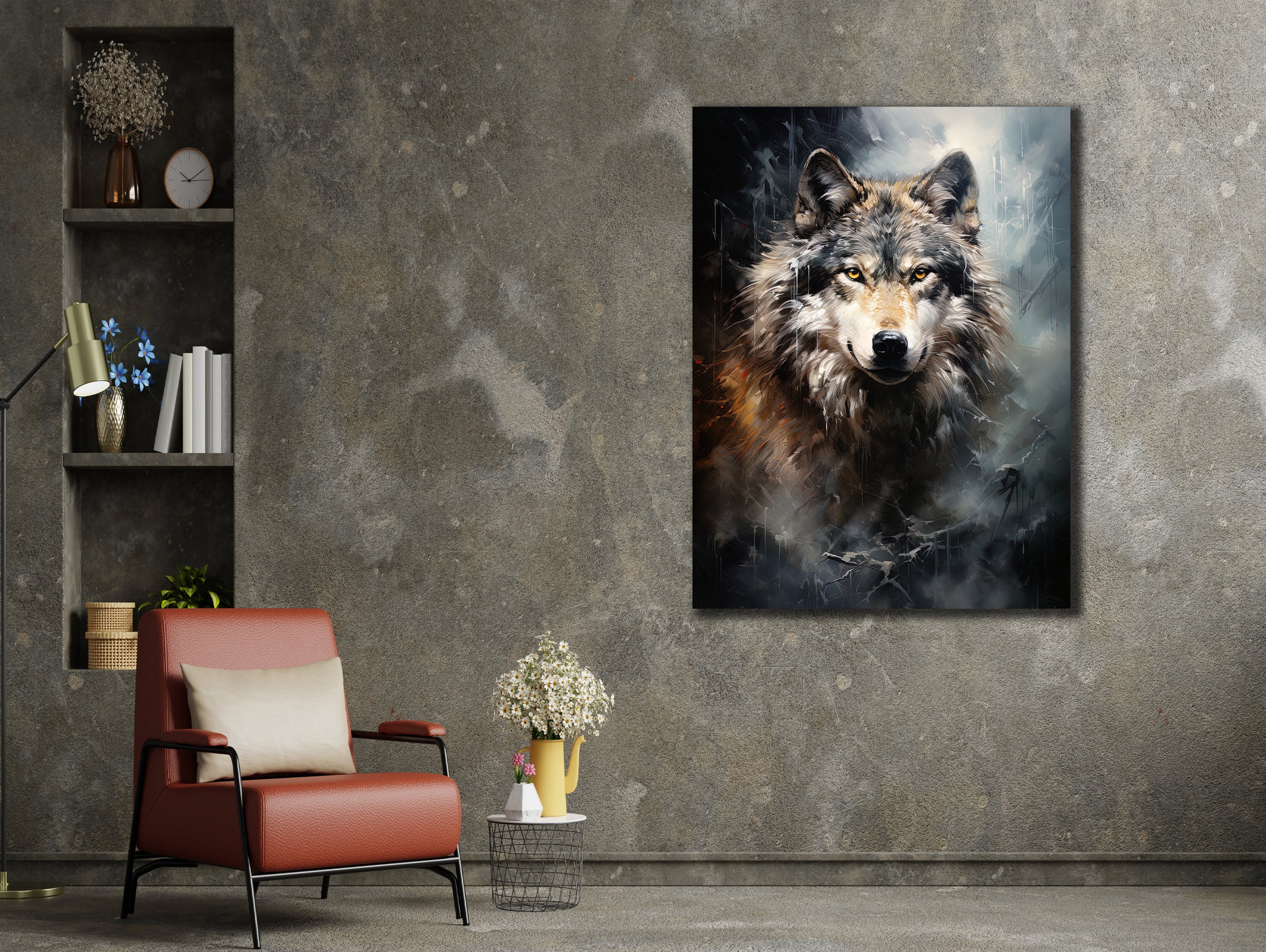 Wolf Canvas Wall Art, Animals Wall Decor, Dining Room Decor, Print ...