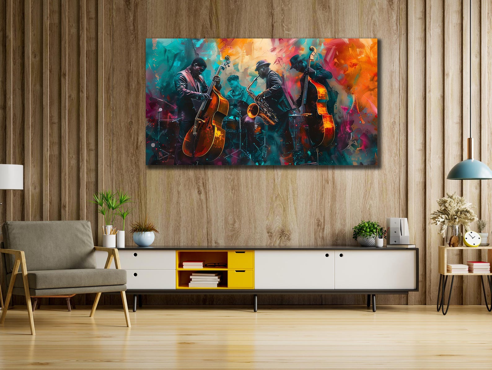 Jazz Band Canvas Art Print: Music Room Wall Decor - Etsy