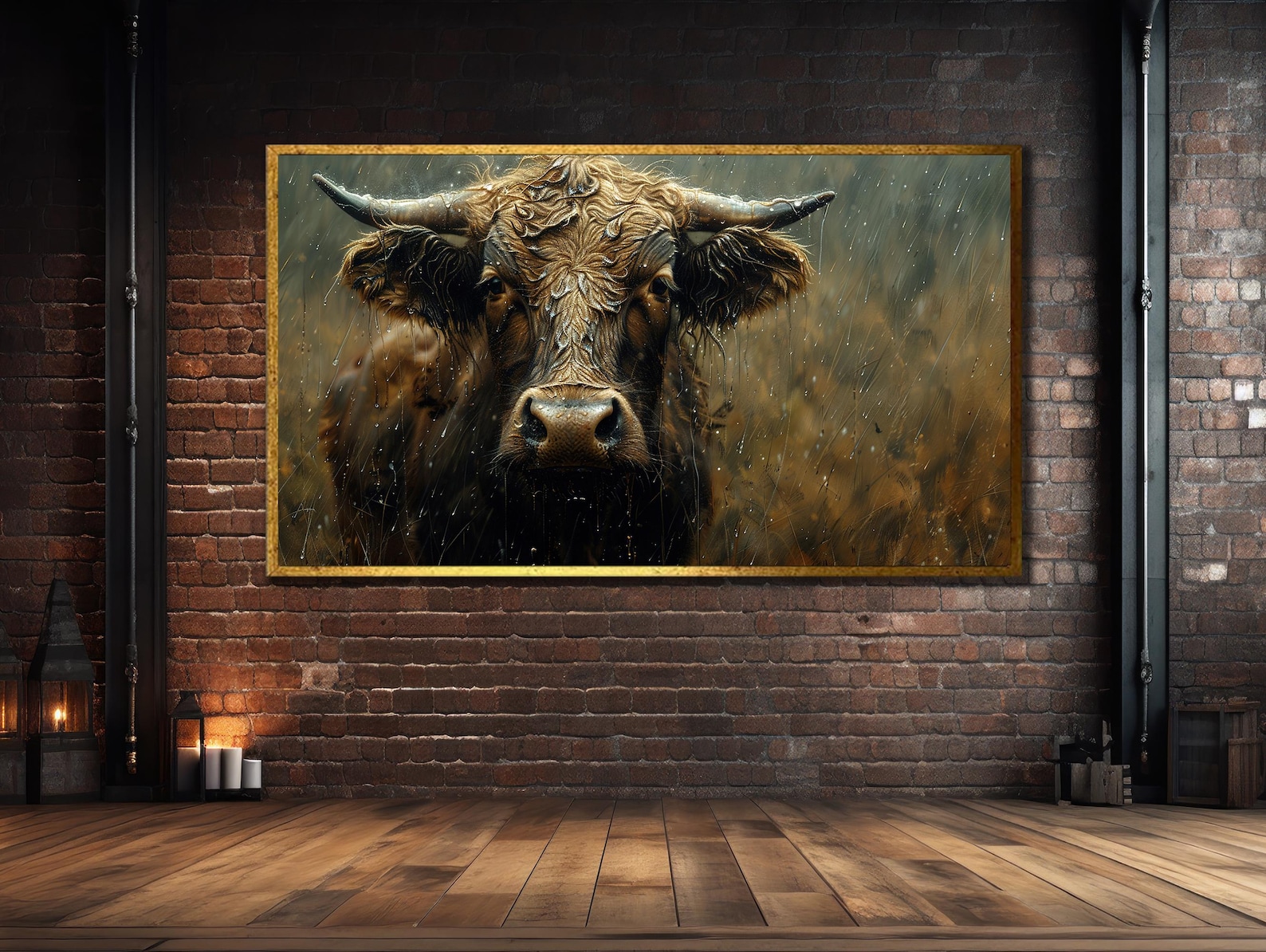 Highland Cow Canvas Print: Rustic Farmhouse Wall Decor - Etsy