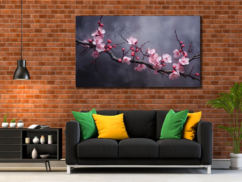 Pink Flower Wall Art Sakura Tree Wall Decor Cherry Blossom - Etsy