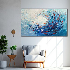 Tropical Fish Canvas Wall Art, Colorful Fish Wall Decor, Dining Room ...
