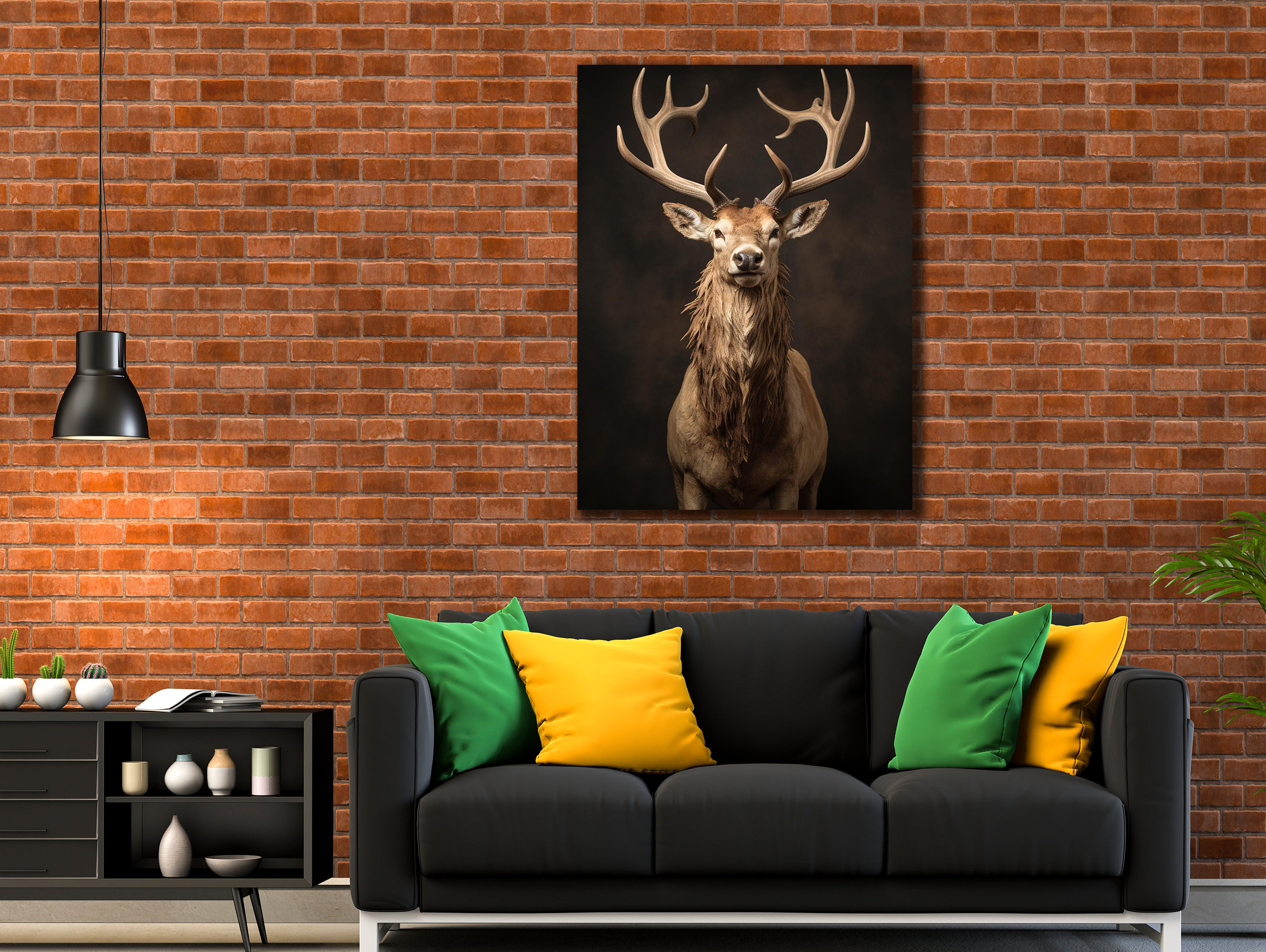 Deer Art Print, Deer Wall Art, Animal Wall Art Prints, Deer Canvas Wall ...