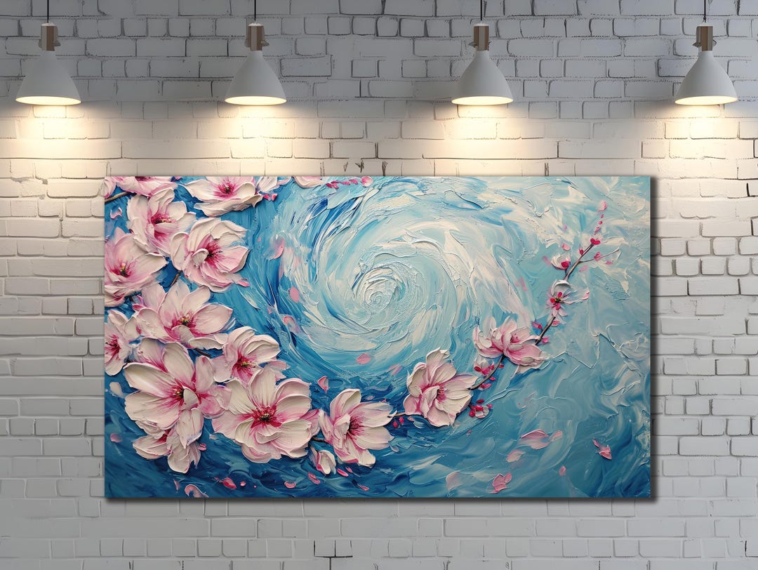 Pink Flower Wall Art, Sakura Tree Wall Decor, Cherry Blossom Poster ...