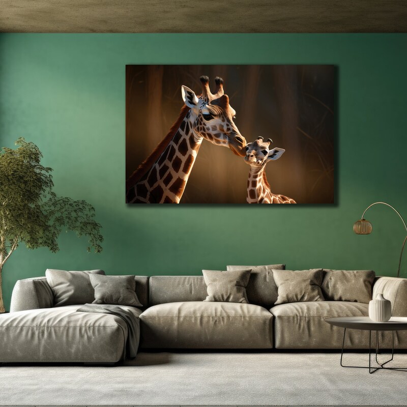 Giraffe Canvas Art - Etsy