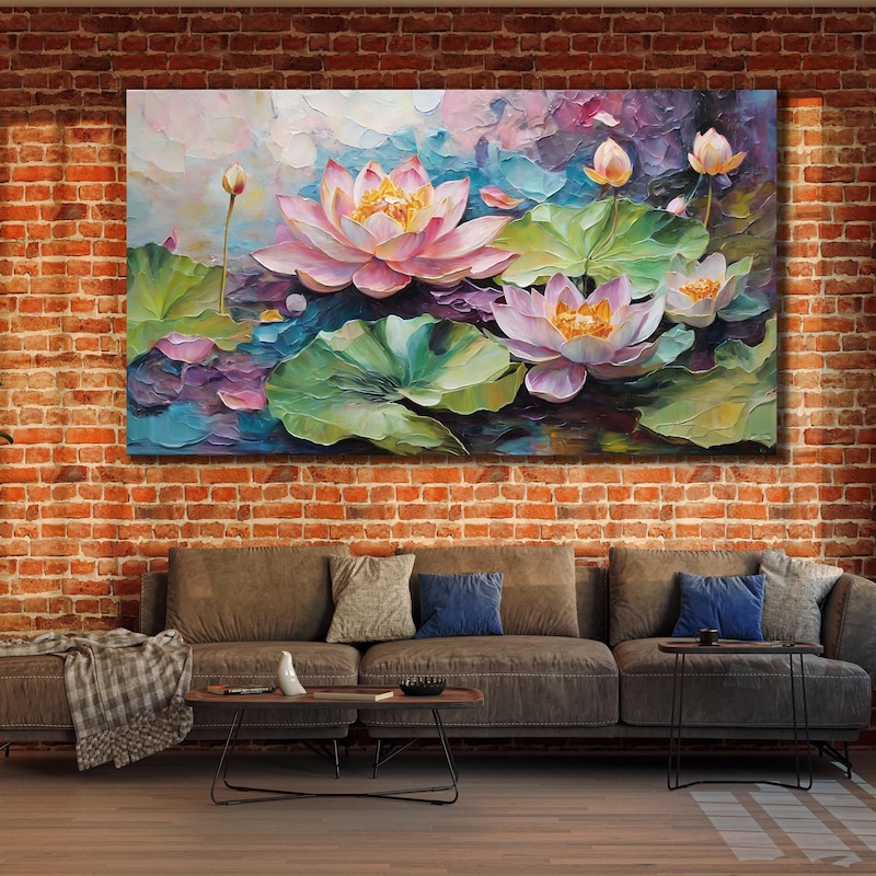 Lotus Painting - Etsy