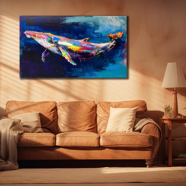 Whale Canvas Art - Etsy