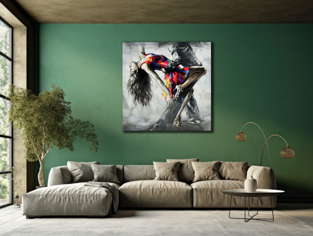 Couple Canvas Art Print, Dancer Wall Art, Tango Wall Art, Dancing Wall ...