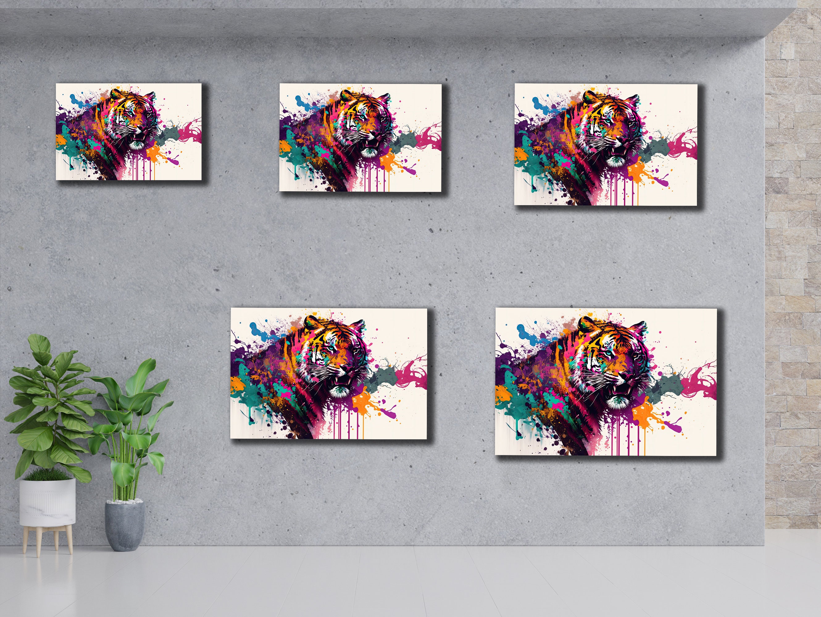 The Beach Palm Window View, Canvas Print Art, Window View Painting ...