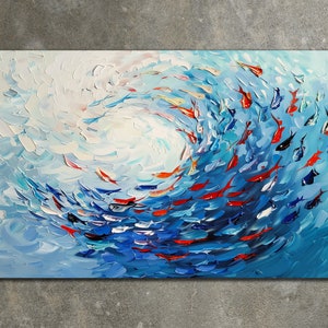 Tropical Fish Canvas Wall Art, Colorful Fish Wall Decor, Dining Room ...