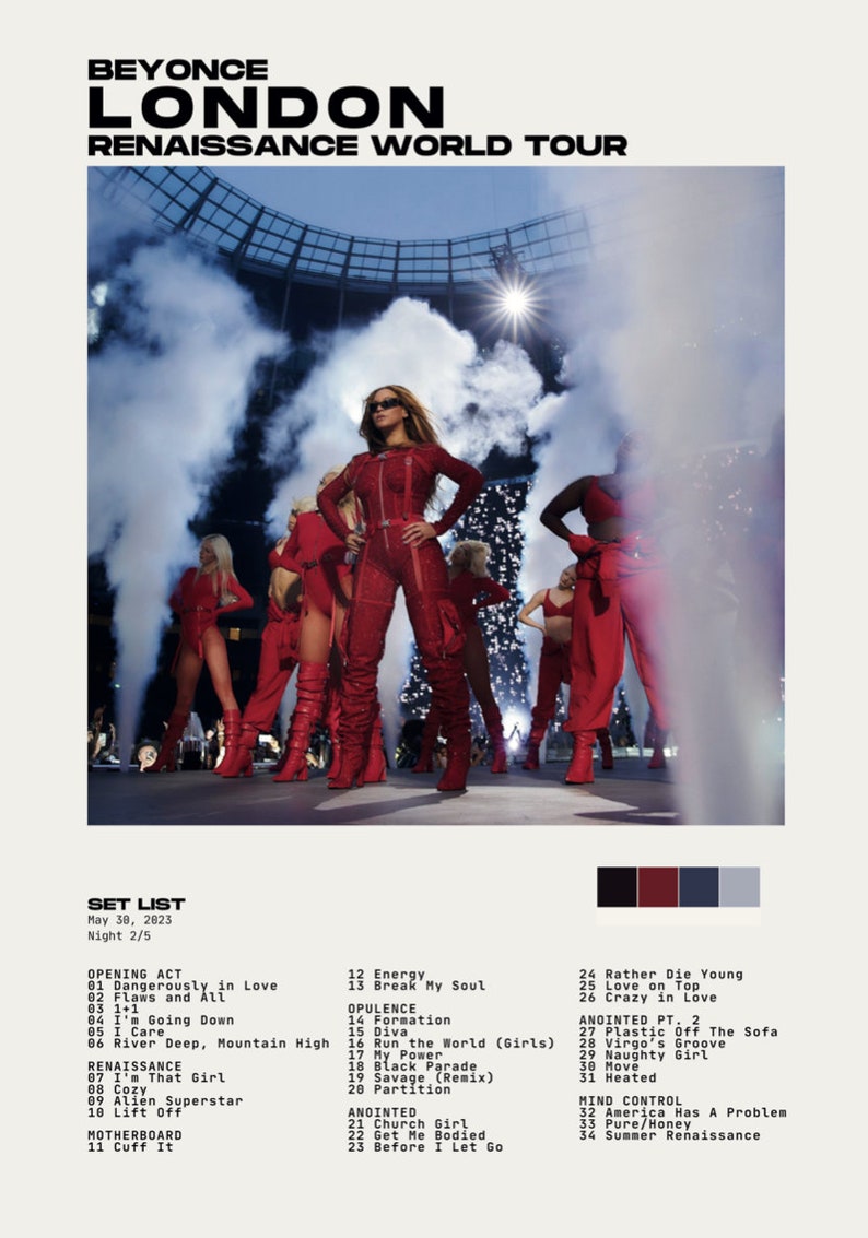 Beyonce Renaissance Tour London Poster - Etsy
