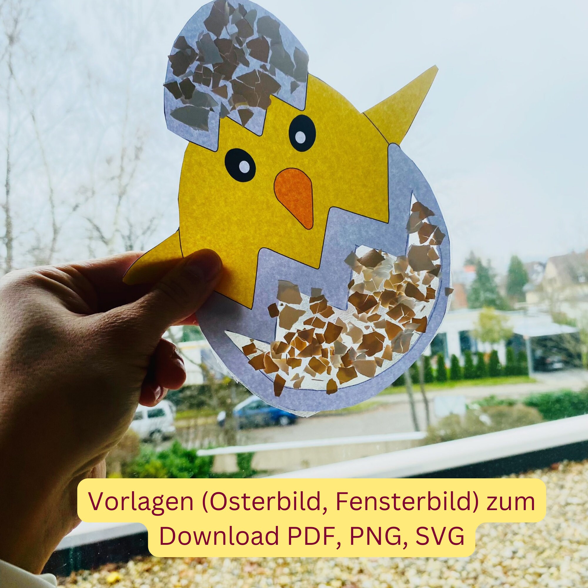 Chick as a Window Picture or Easter Picture Craft Template for Download ...