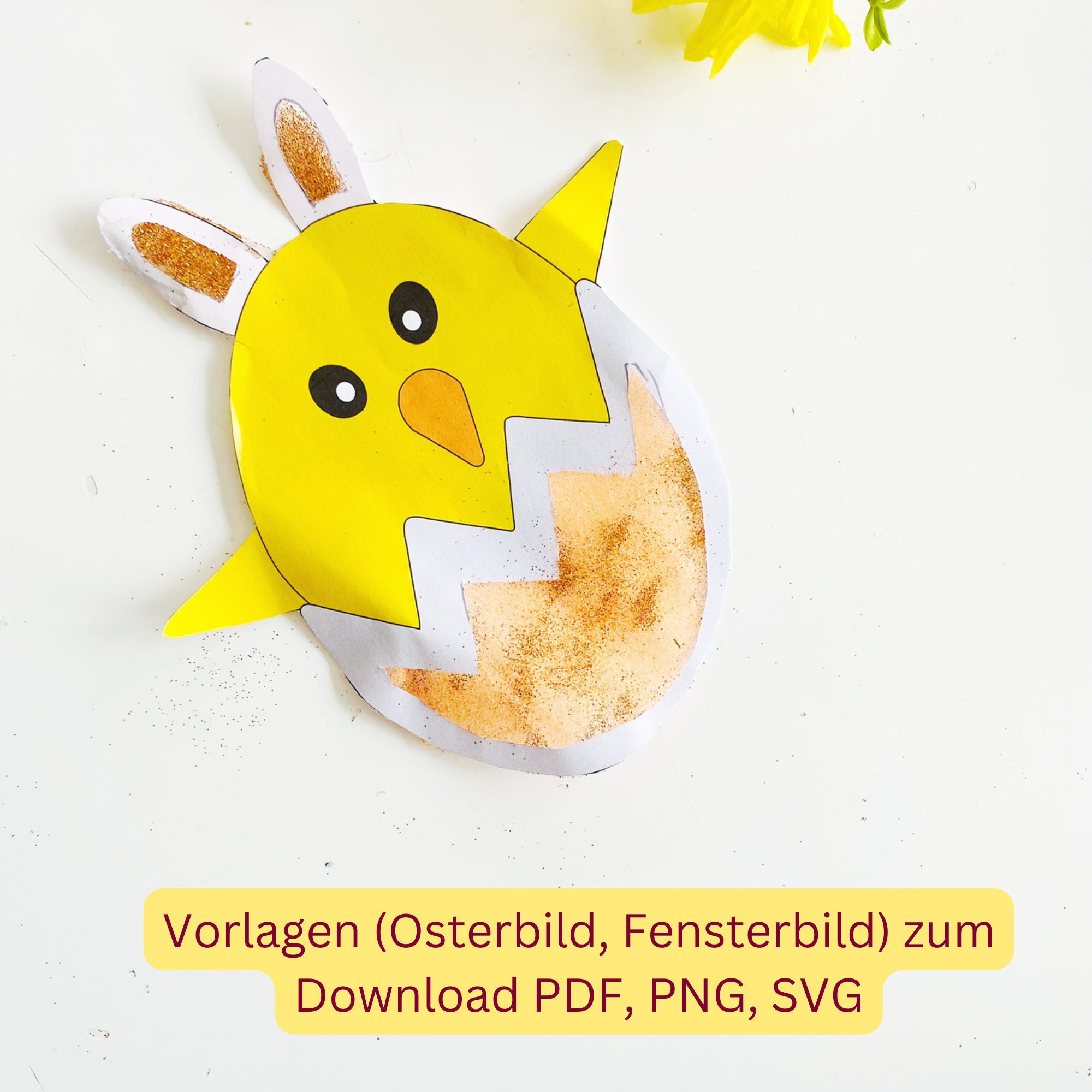 Chick as a Window Picture or Easter Picture Craft Template for Download ...