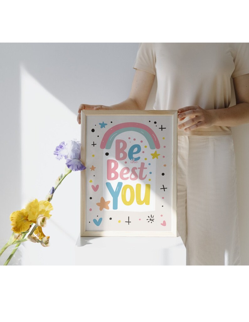 Be the Best You Motivational Wall Art Print for Kids and Teens - Etsy