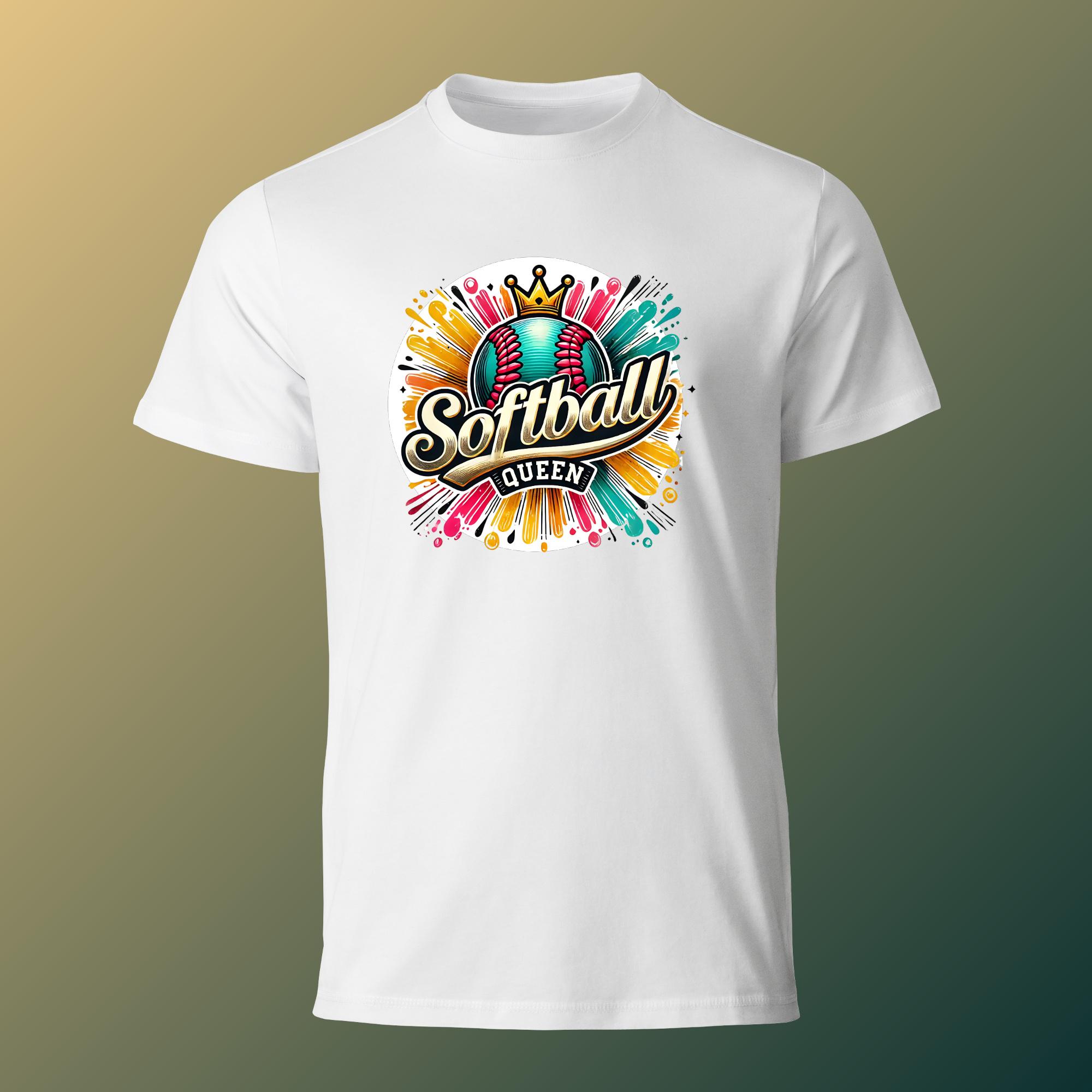 Softball Queen Clipart - Vibrant Sublimation Design for Female Athletes ...