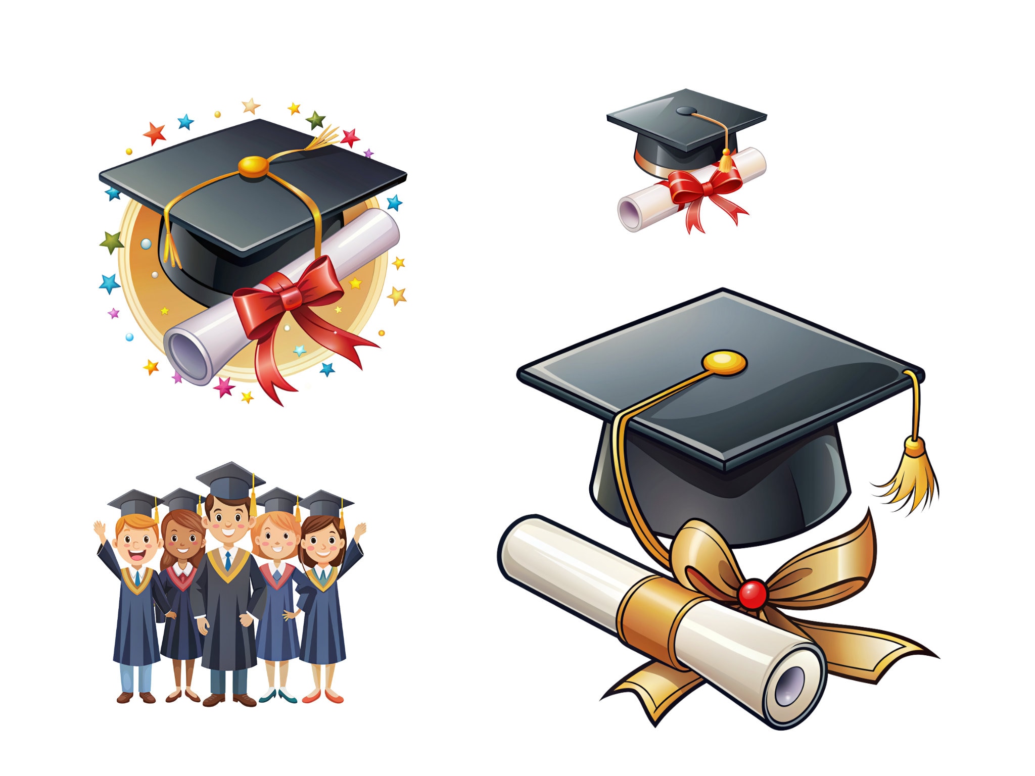 Graduation Clipart. Graduation Cap Clipart. Graduate PNG. Clipart ...