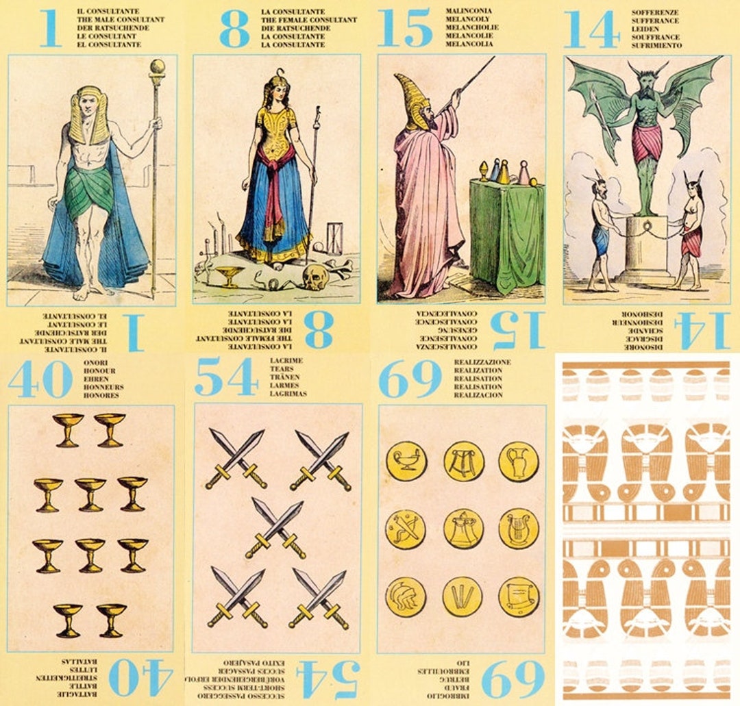 Tarot Cards With Answers. Tarot Cards With a Hint. Printable Tarot Deck ...