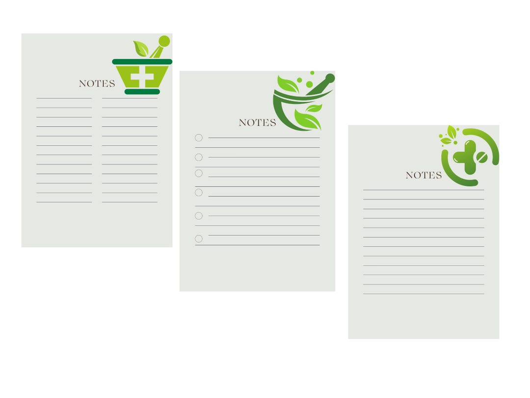 Apothecary Recipe Pages: Lined Note Sheets (A4 Digital Download) - Etsy