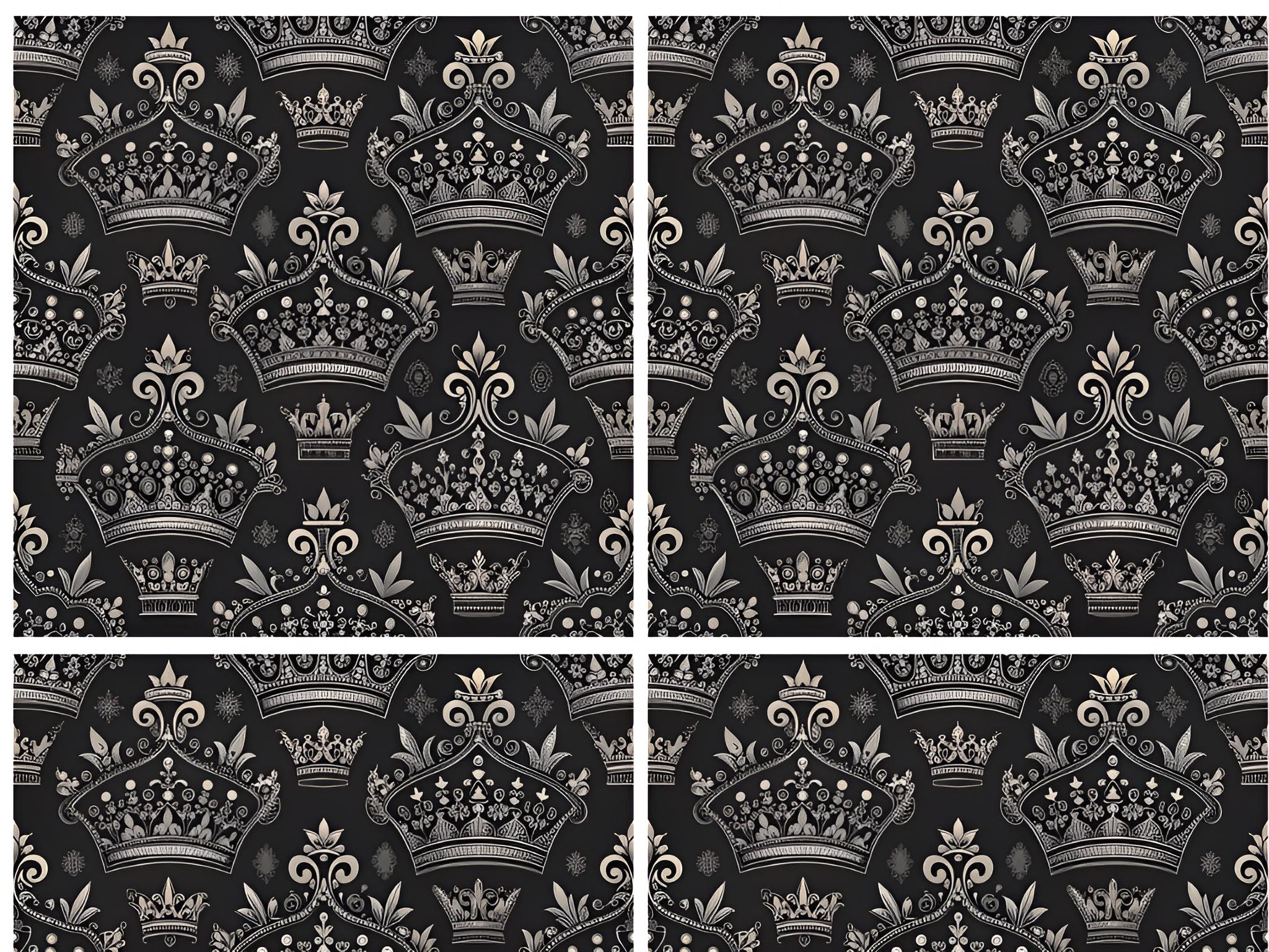 Gothic Seamless Pattern, Black Seamless Pattern, Gothic Digital Paper, Beautiful Patterns, 10 ...