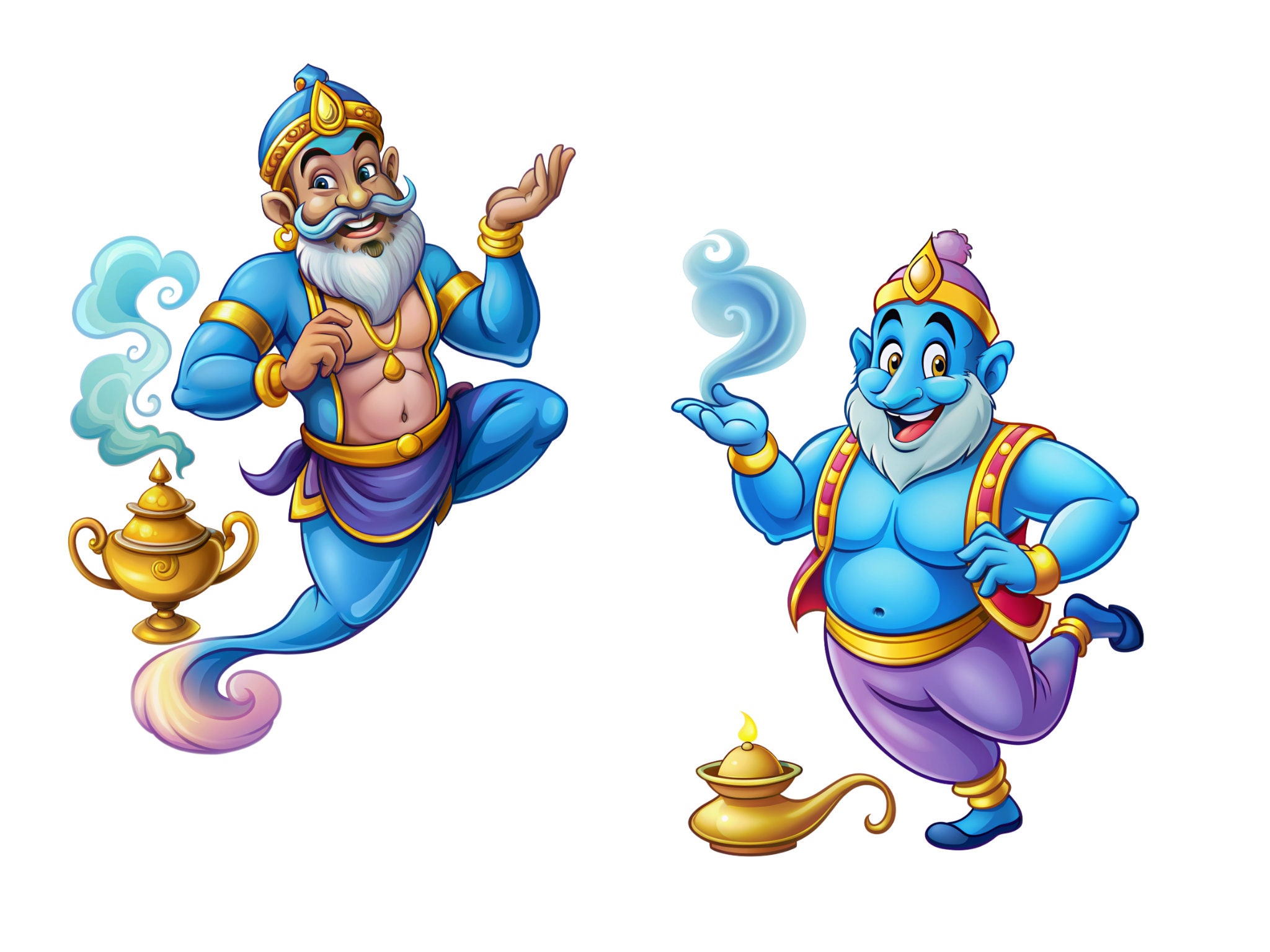 Aladdin Genie Set 20 PNG, Genie Clipart, Mystical Clipart, Genie Lamp ...