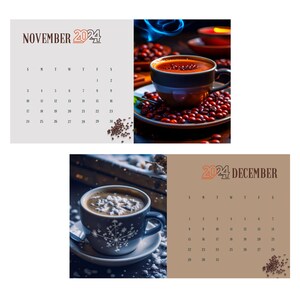 Coffee Calendar 2024. Сoffee Poster. Сoffee Advent Calendar. Wall ...
