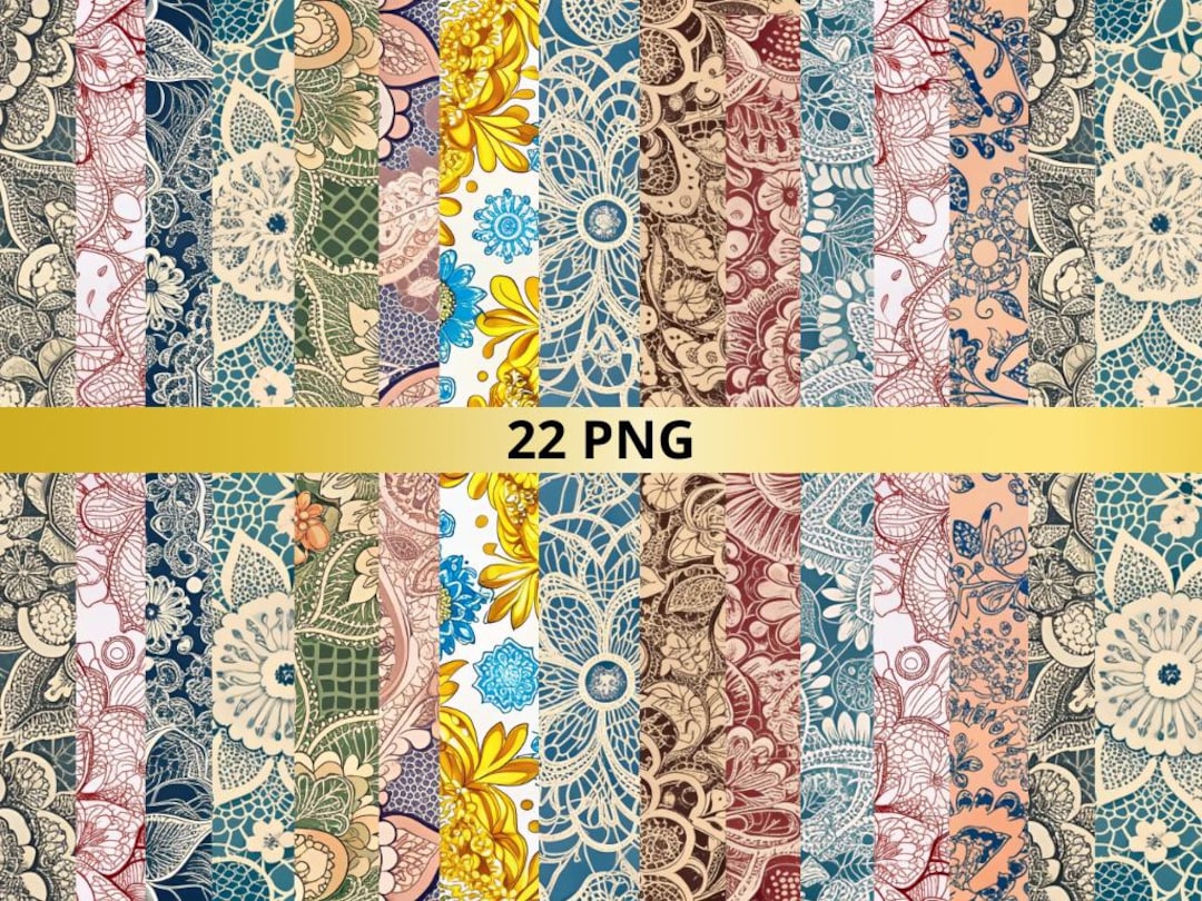 Lace Digital Paper, Seamless Lace, Multicolored Lace Patterns, Lace ...