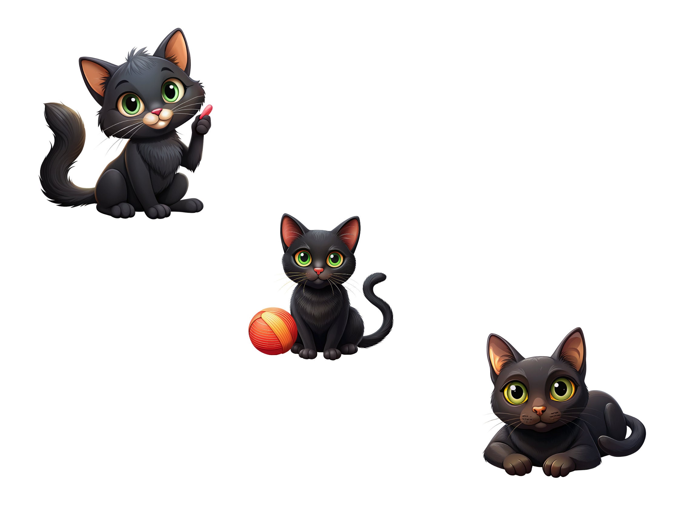 Clipart Cats, Black Cat Clipart, Cute Kitten Clipart, Kittens Clipart ...