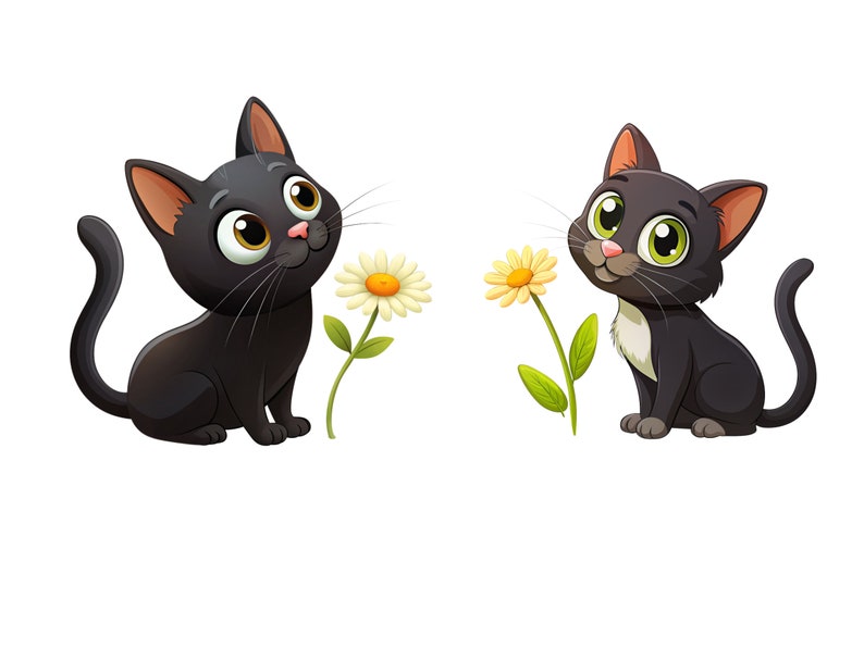 Clipart Cats, Black Cat Clipart, Cute Kitten Clipart, Kittens Clipart ...