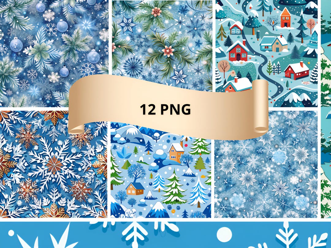 Snow Digital Paper, Snow Backdrop, Winter Seamless, Winter Patterns ...
