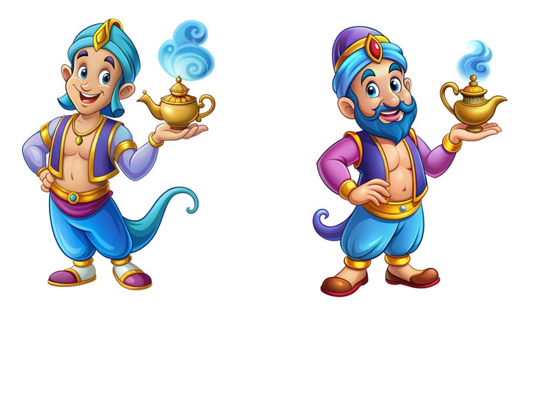Aladdin Genie Set 20 PNG, Genie Clipart, Mystical Clipart, Genie Lamp, Fantasy Clipart, Genie ...