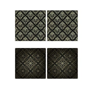 Gothic Seamless Pattern, Black Seamless Pattern, Gothic Digital Paper ...