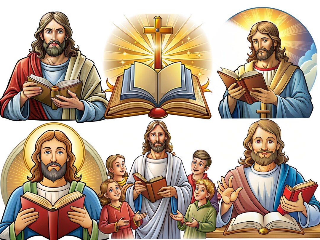Bible Character Clipart Bundle: Christian PNG Graphics (digital ...