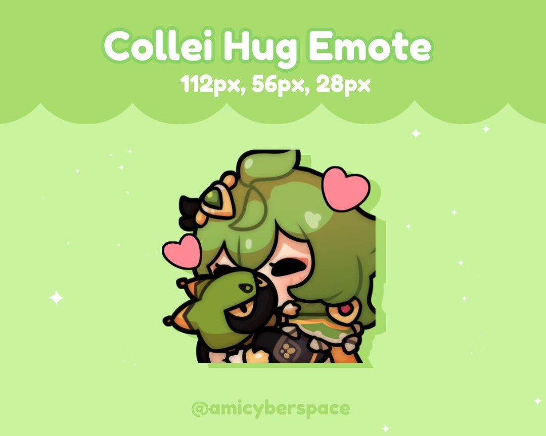 Genshin Impact Collei Hug Emote for Twitch and Discord - Etsy