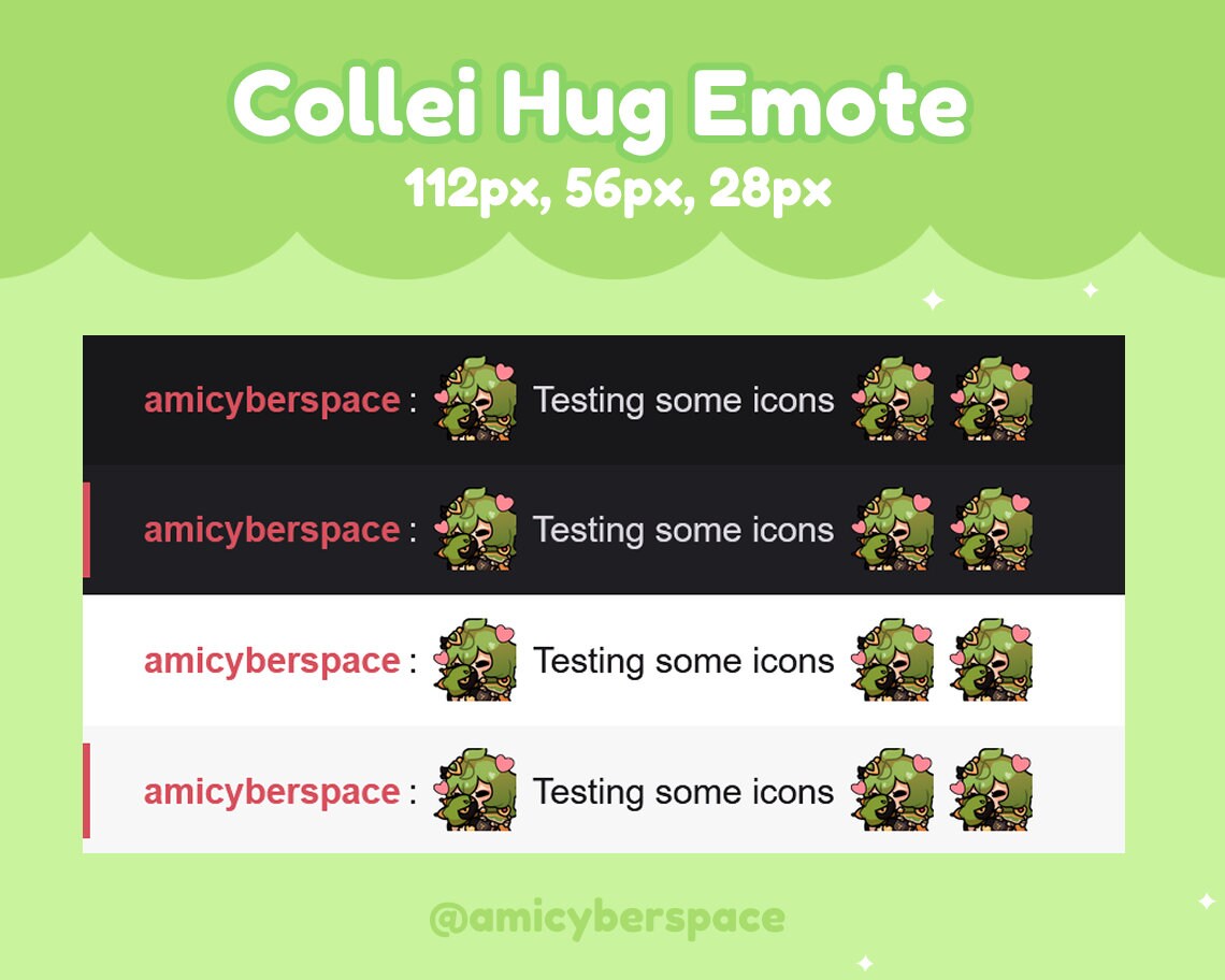 Genshin Impact Collei Hug Emote for Twitch and Discord - Etsy