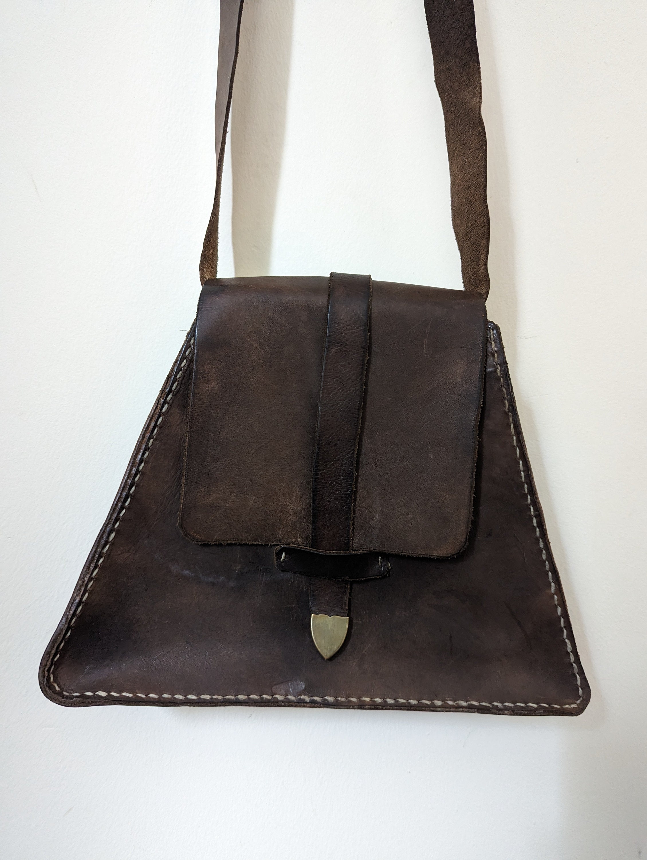 Medieval Reenactment Leather Satchel / Pilgrim's Bag Early - Etsy