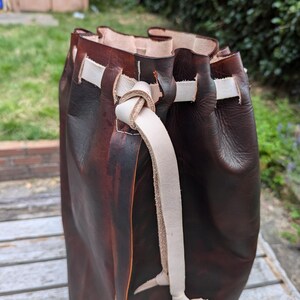 Leather Duffelbag for Reenactment / Larp / Cosplay (hand-stitched) - Etsy