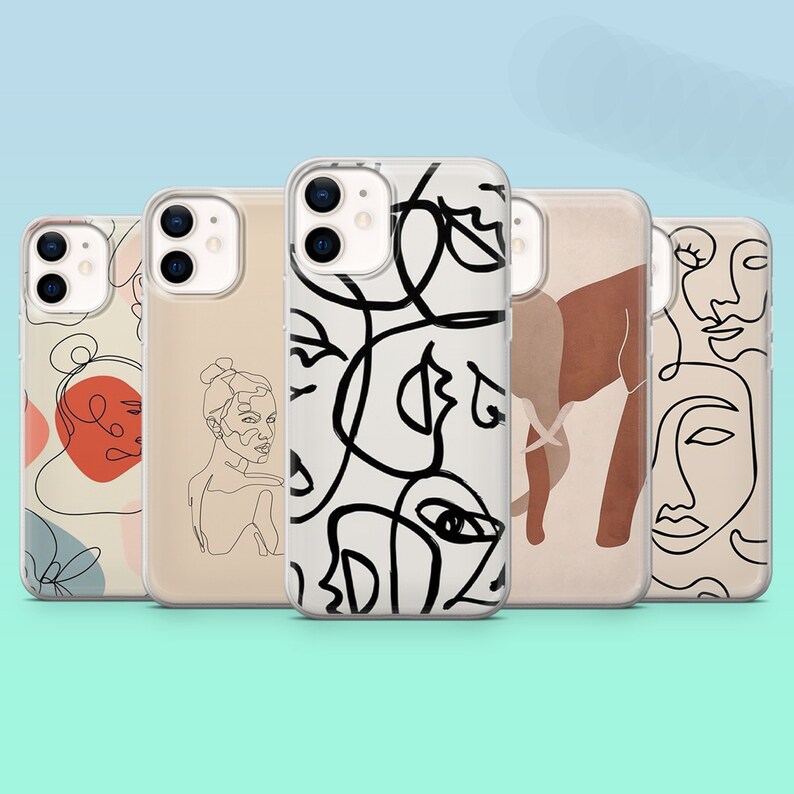 Aesthetic Phone Case Modern Art Cover Fit for iPhone 15 Pro Max, 14 ...
