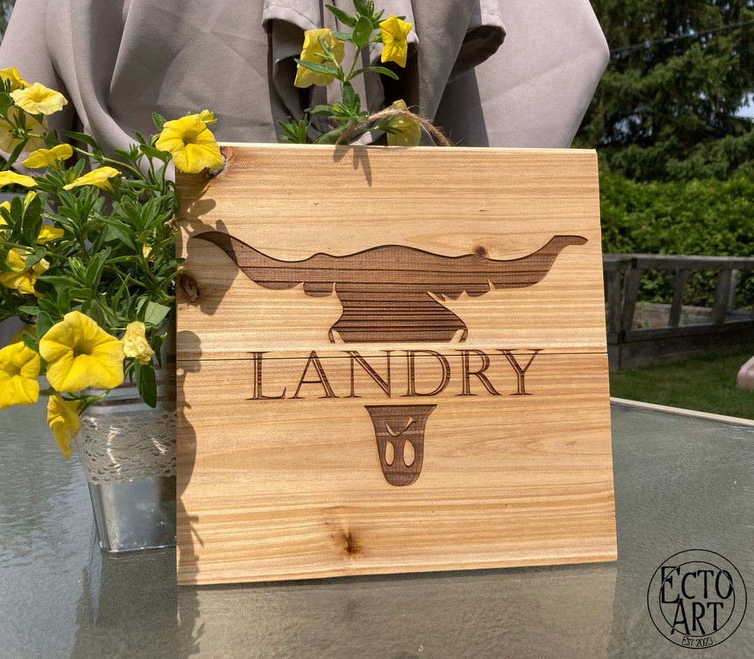 Rustic Monogram Cedar Wood Plaque Laser Engraved - Plaque Monogramme ...