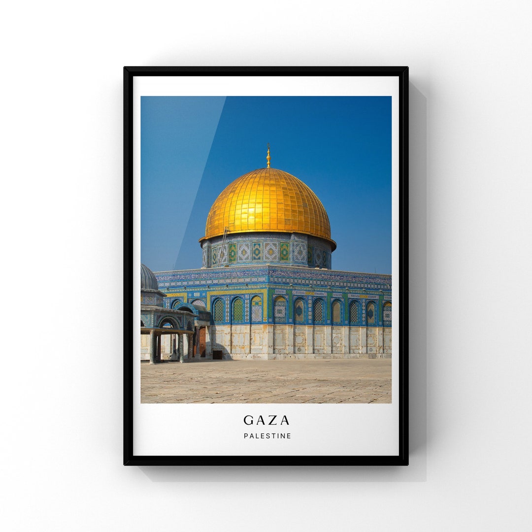 Palestine Print, Gaza Palestine Wall Art, the Al-aqsa Mosque Print ...