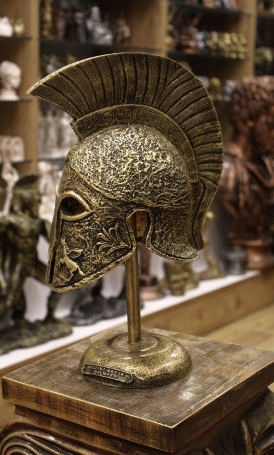 Ancient Greek Spartan Warrior Helmet Meander Crested Helmet - Etsy