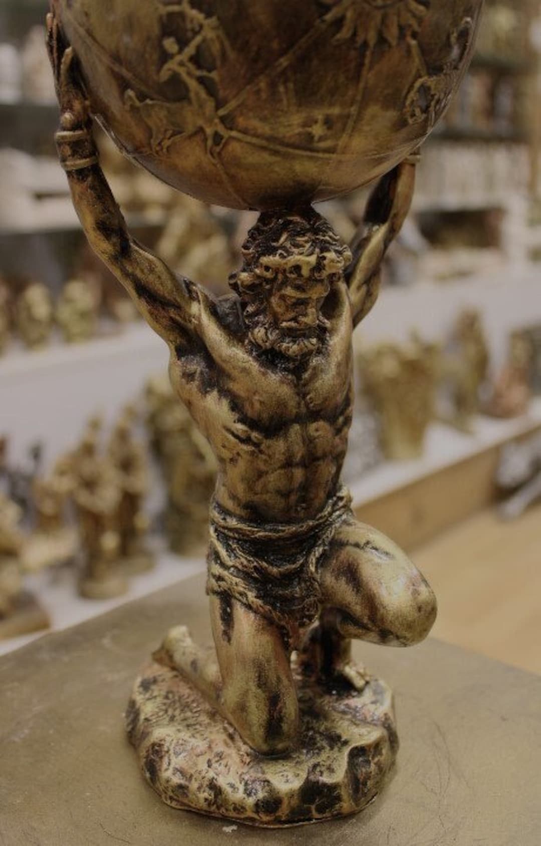 Atlas Statue Atlas Titan Celestial Sphere Mythology Greek - Etsy