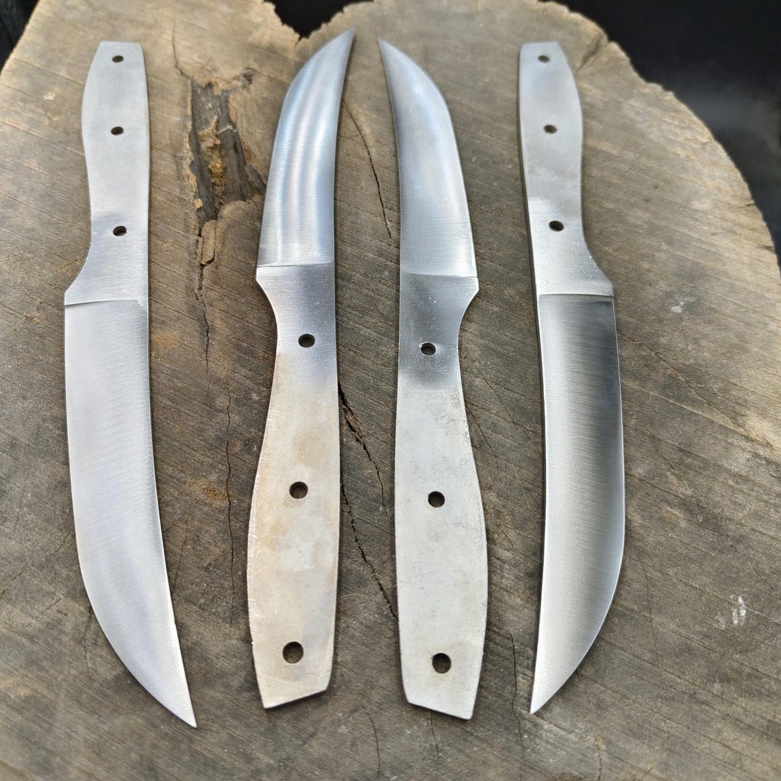 Steak Knife Blank, Heat Treated Curved Kitchen Blade Knife Making ...