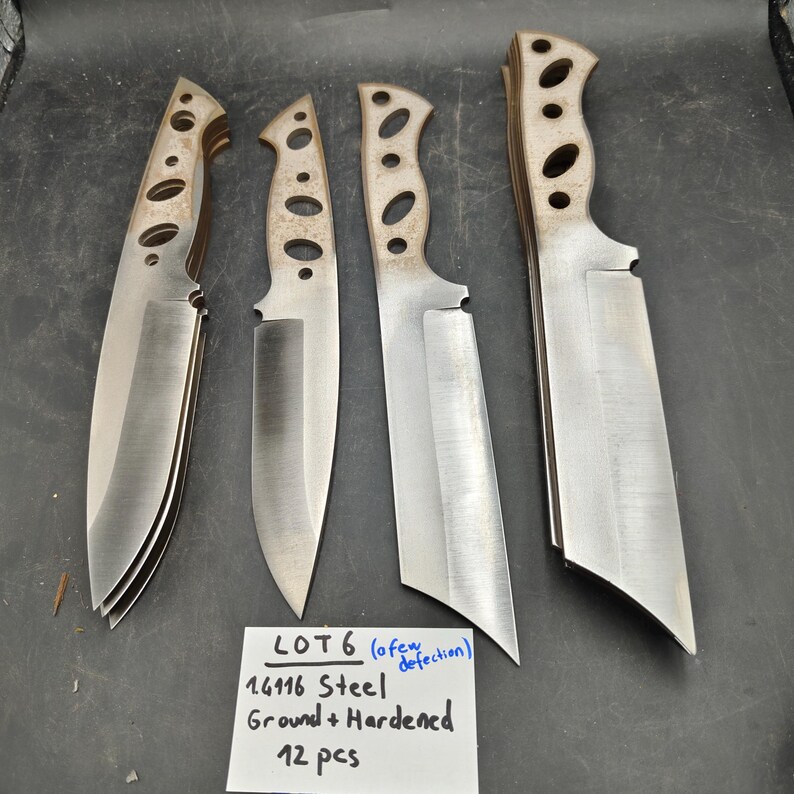 Knife Blade Blank Lots, Knife Maker Supplies, Hardened & Ground or ...
