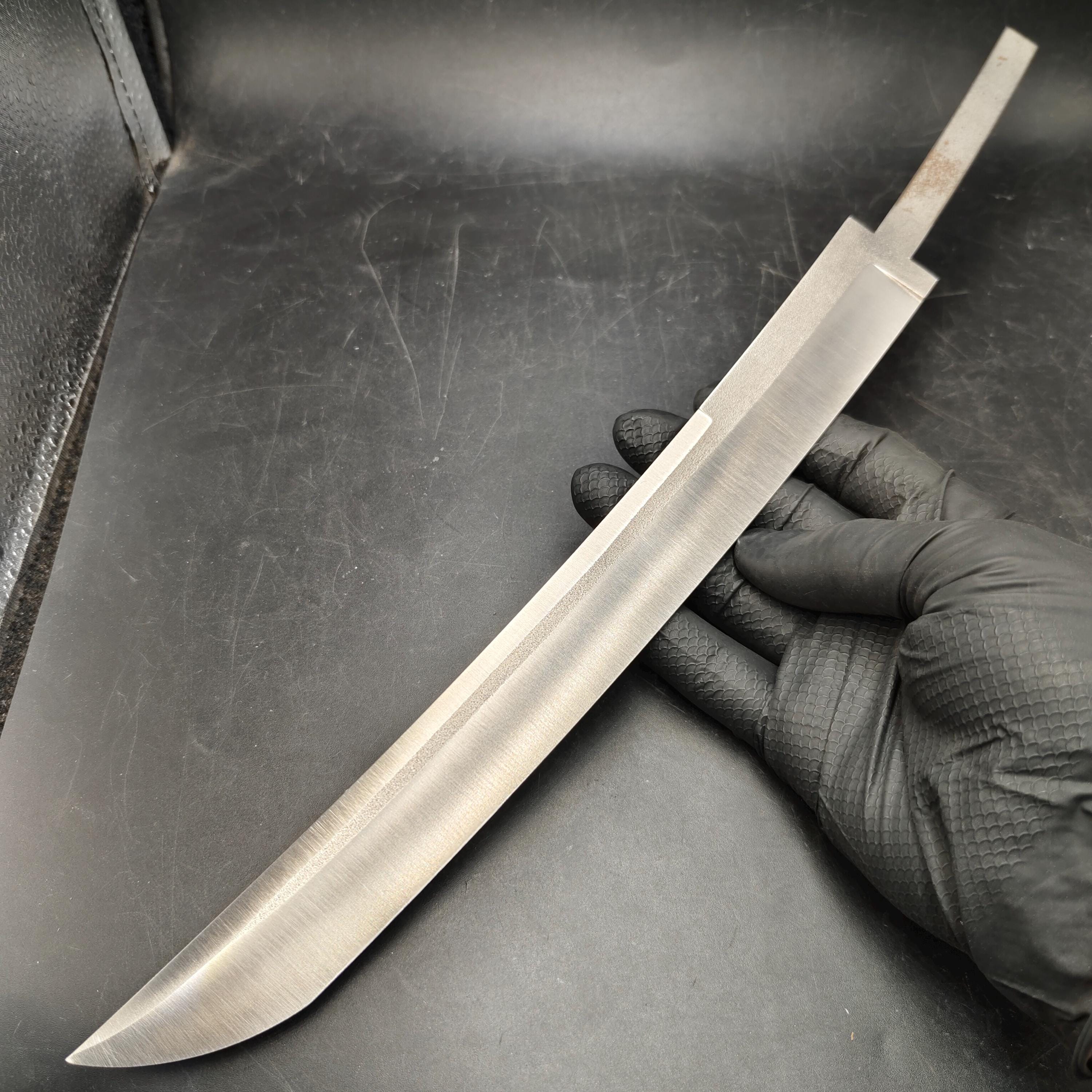 Japanese Hidden Tang Wakizashi Blade, Long Tanto Knife Blank, N690 ...